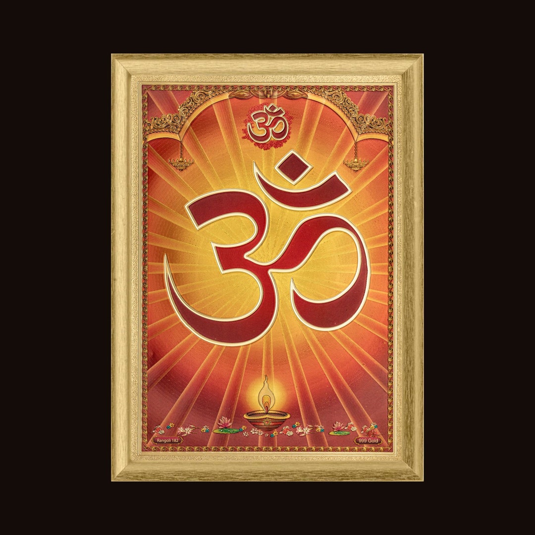 Om, Print - Framed in a Golden Frame or Unframed - Etsy