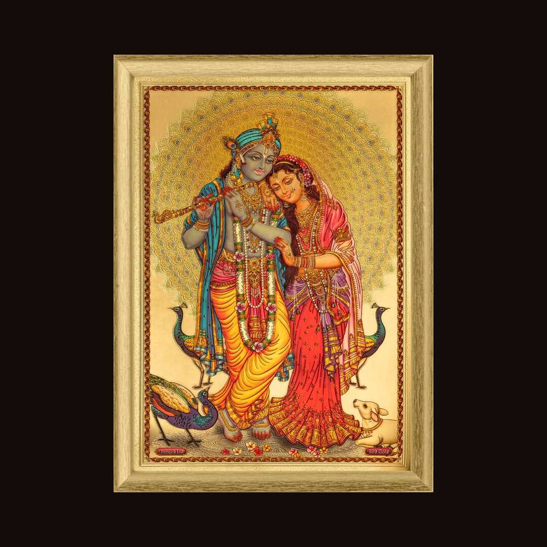 Radha Krishna, Print - Framed in a Golden Frame or Unframed - Etsy