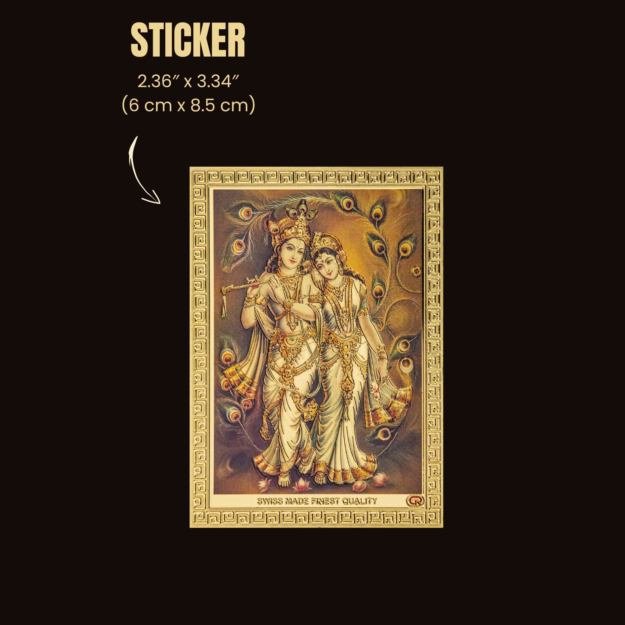 Radha Krishna With Peacock Feathers Radha Krishna Sticker or - Etsy