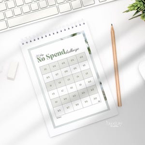30-day No Spend Challenge Printable – A4 PDF | Minimalist Budget ...