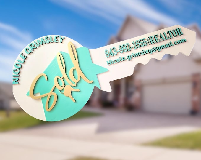 Realtor SOLD Key Sign Laser Cut File Key Sign - Etsy