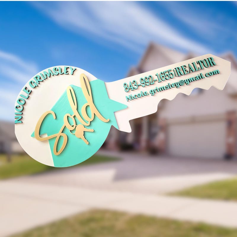 Realtor Sold Sign - Etsy
