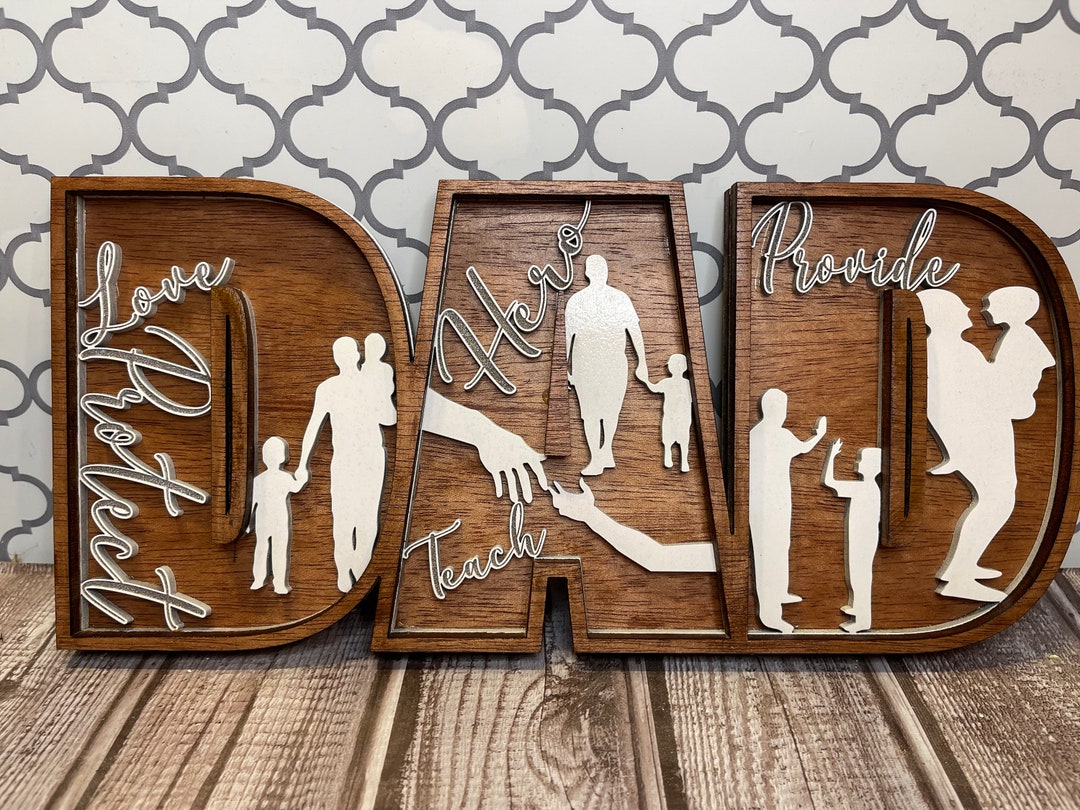 3D Layered DAD Sign Laser Cut File (digital Download) - Etsy