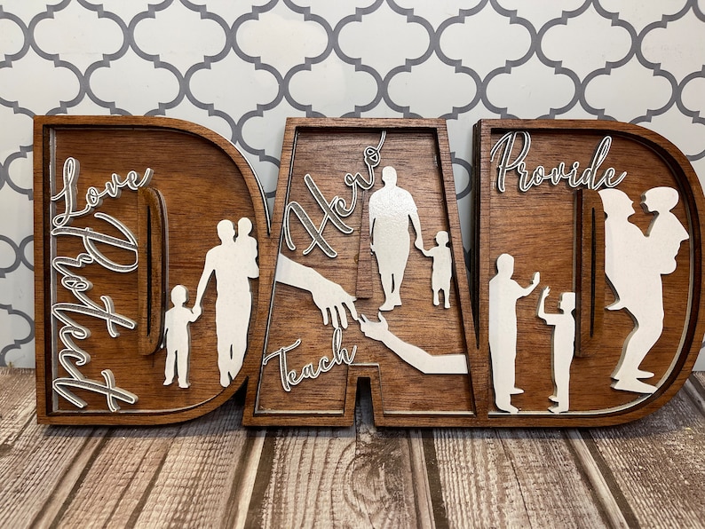 3D Layered DAD Sign Laser Cut File (digital Download) - Etsy