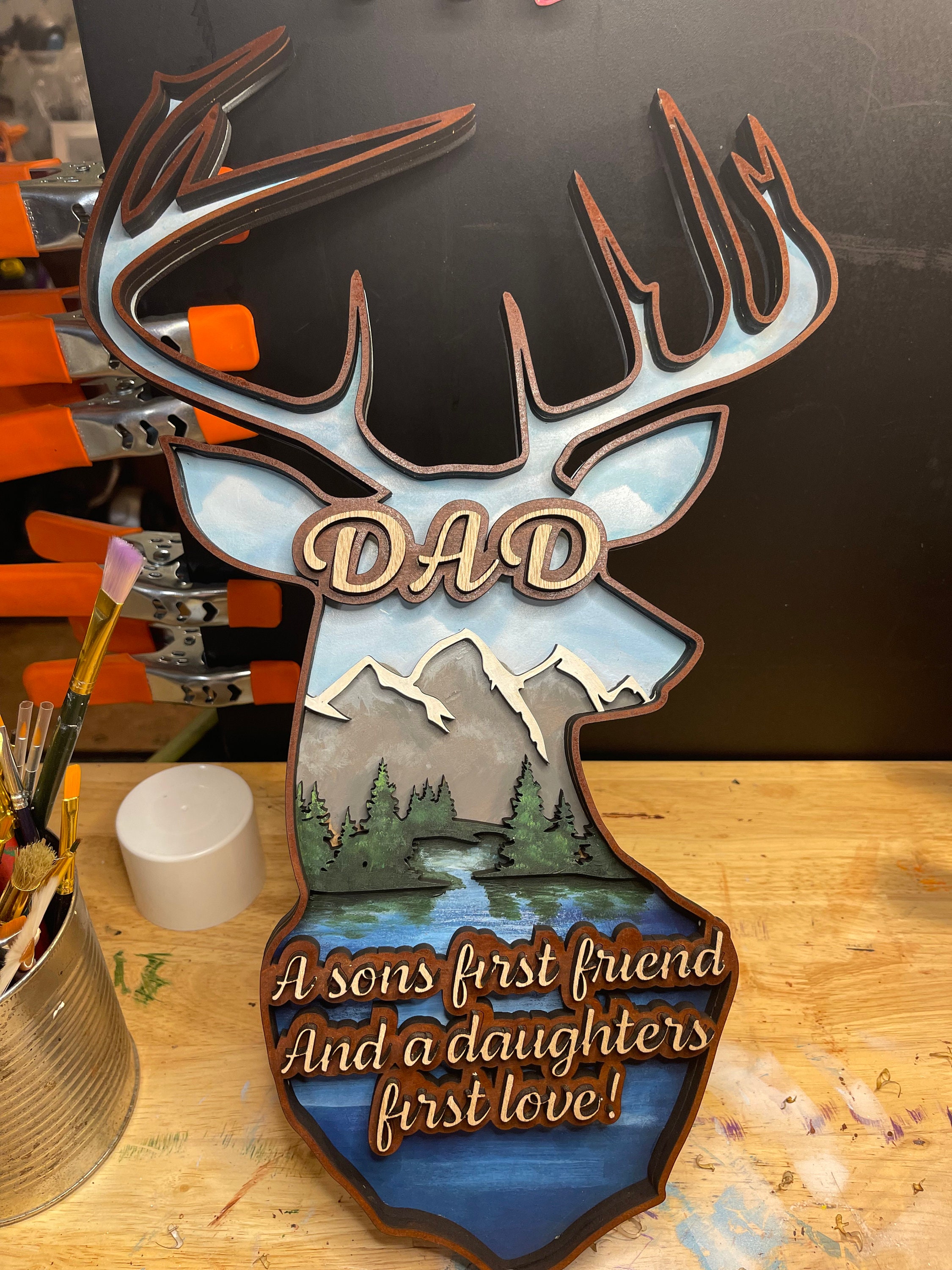 Digital File Deer Head Father's Day Gift Dad Gift - Etsy