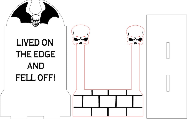 Laser Cut Halloween Tombstone File: Spooky Decor (SVG, PDF) - Etsy