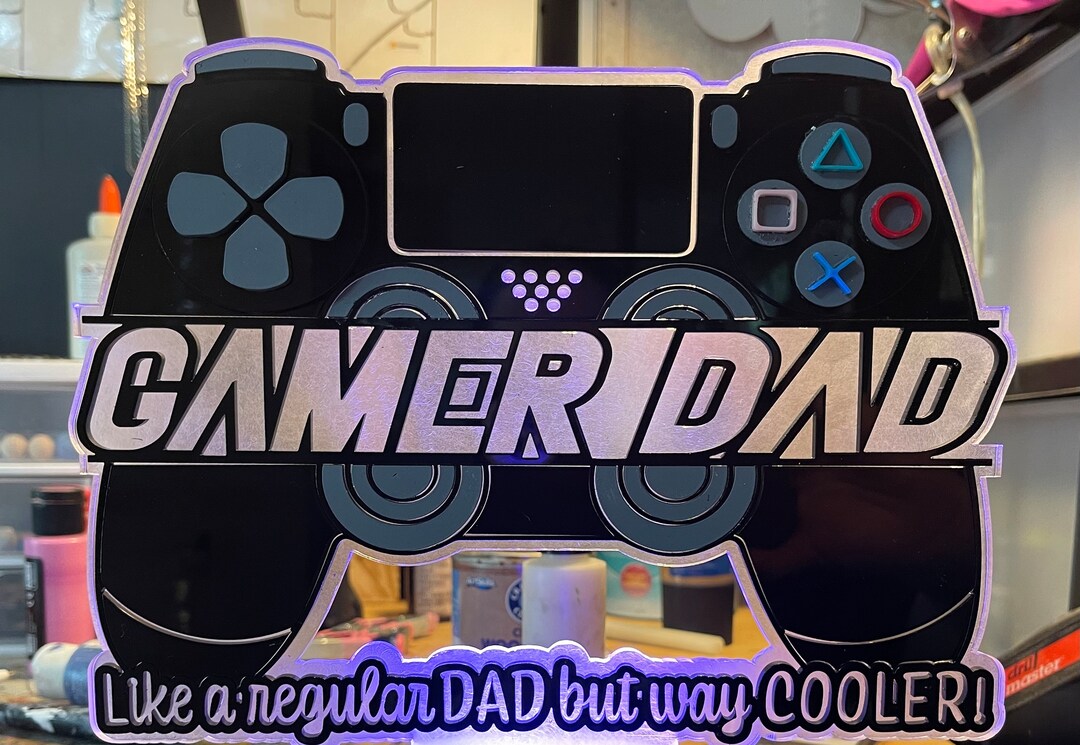 Gamer Dad Sign Laser Cut Dad Gift - Etsy