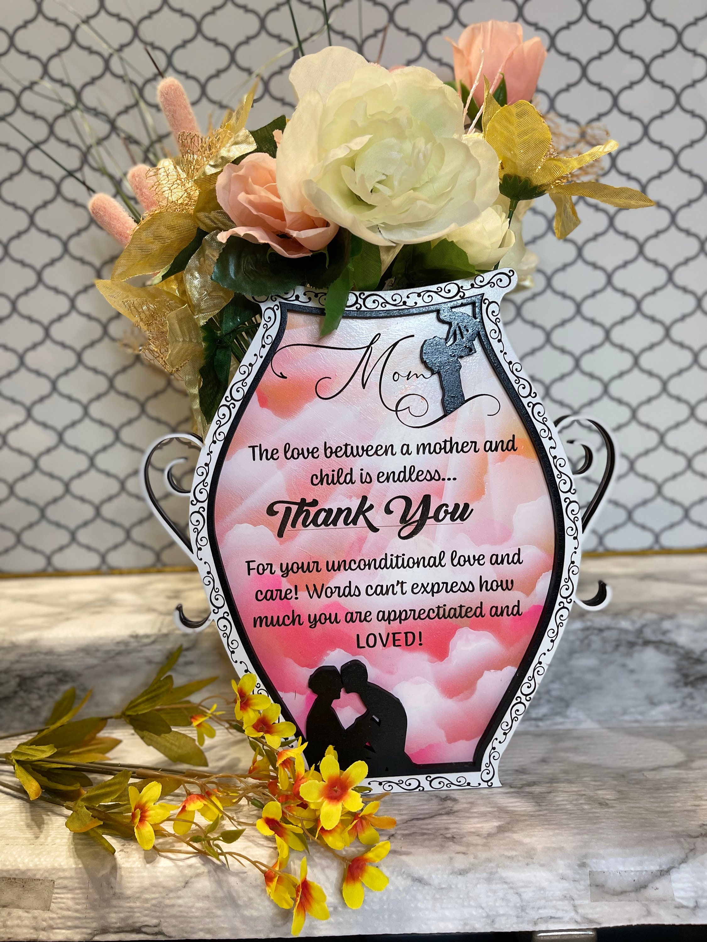 Digital File Mother's Day Gift Mother's Day Vase - Etsy