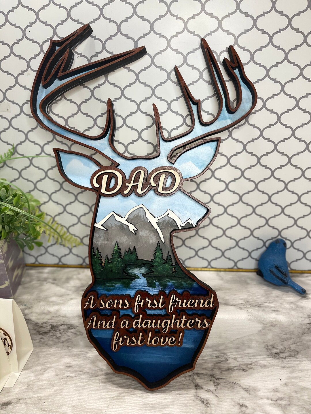 Digital File Deer Head Father's Day Gift Dad Gift - Etsy