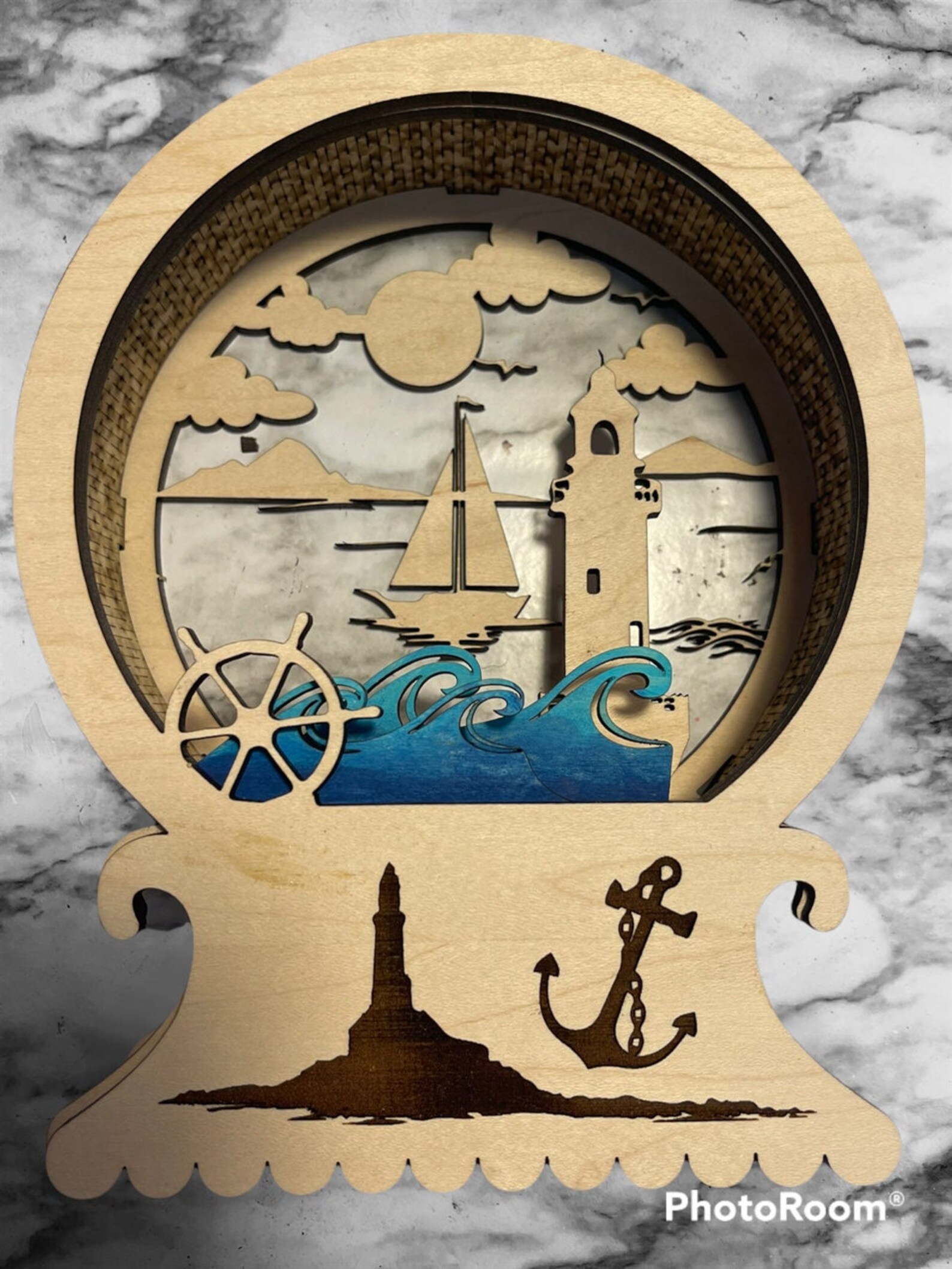 Digital File Snowglobe Lighthouse Snowglobe Laser Cut File Laser Cut ...