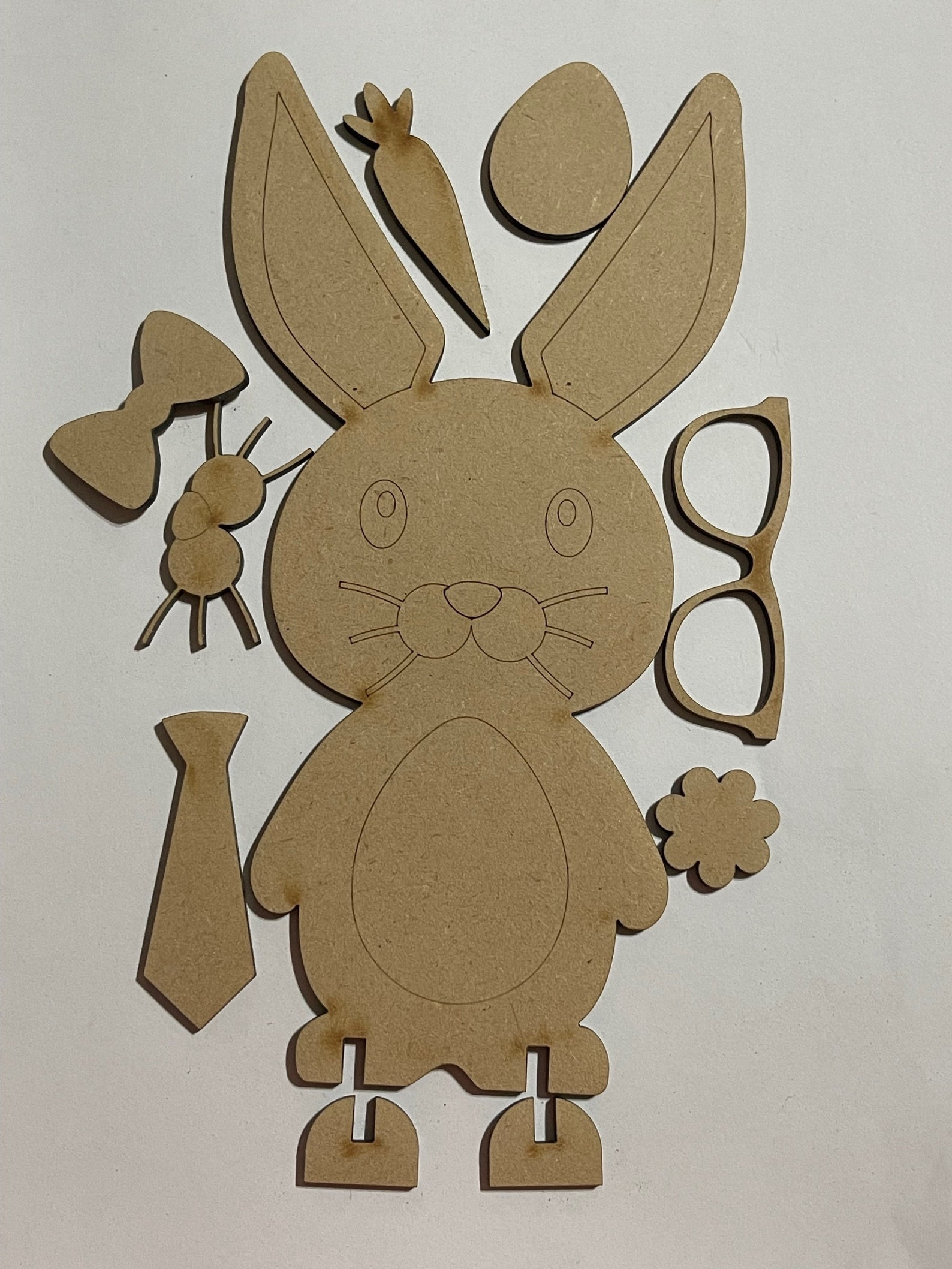 Build Your Own Easter Bunny Laser Cut File - Etsy