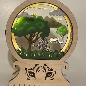 Digital File Tiger Snow Globe Laser Cut Snow Globe File - Etsy