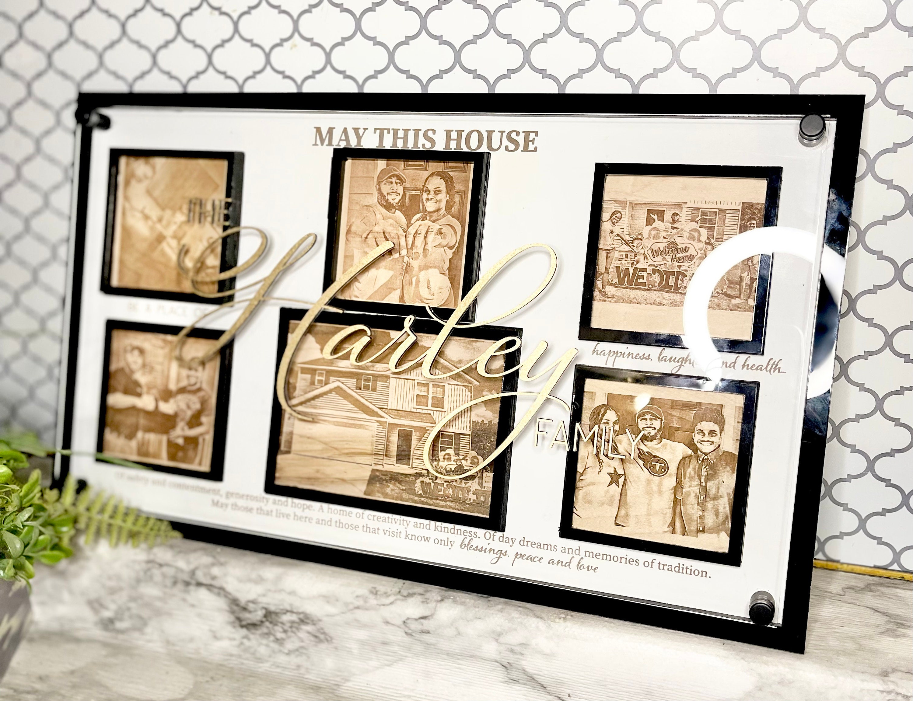 Family Name and Photo Sign Cut File - Etsy