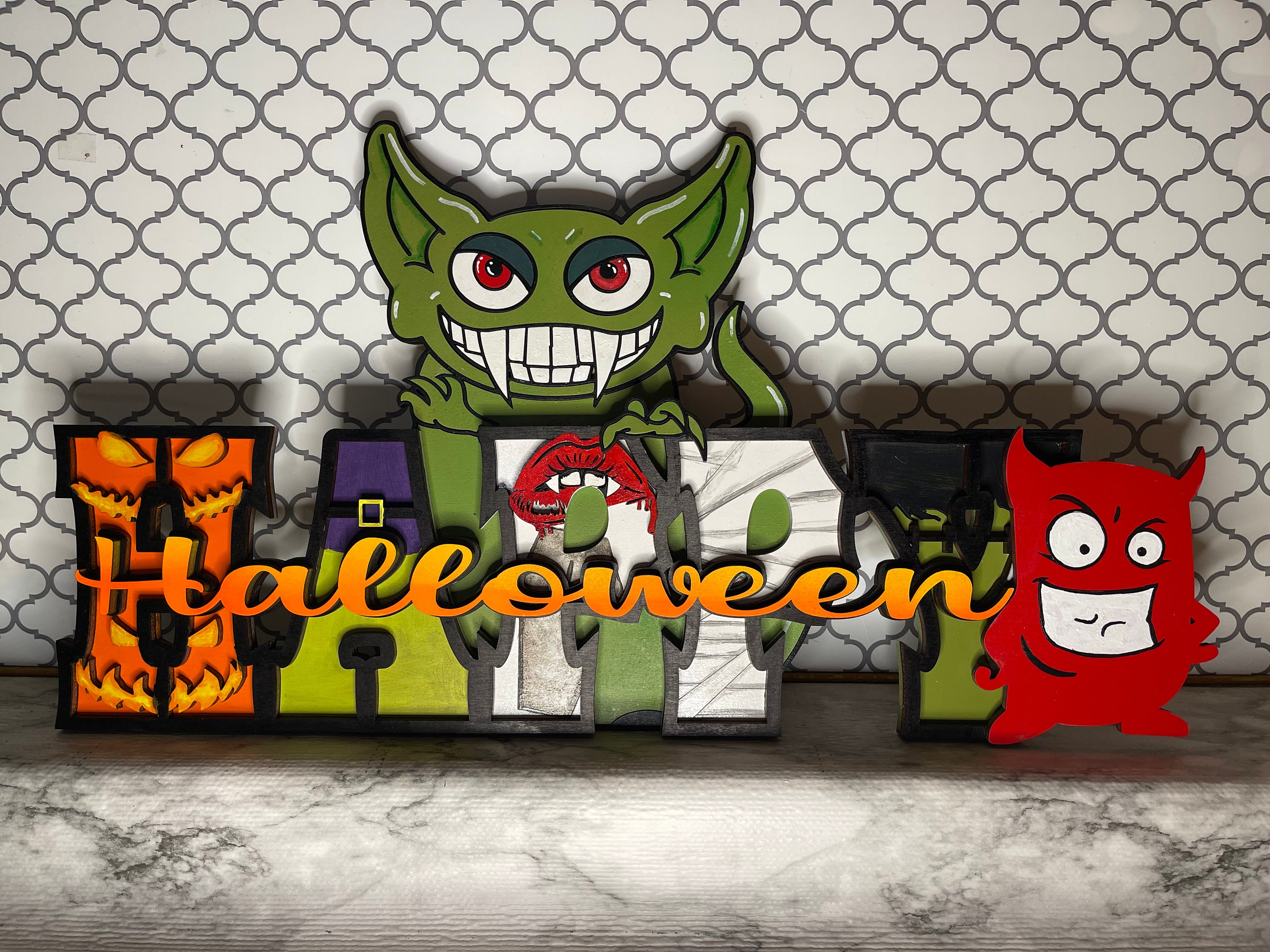 Digital File Halloween Goblin Halloween Decorations Laser Cut - Etsy