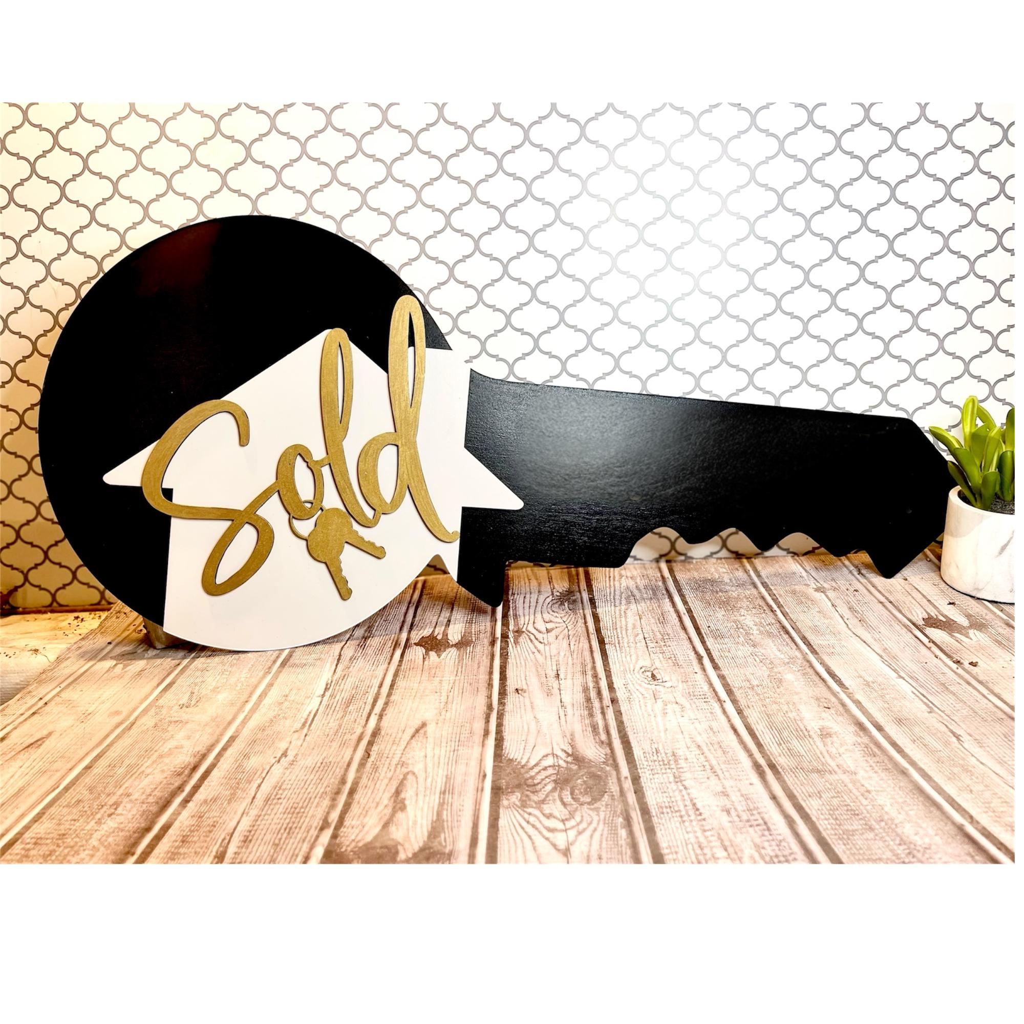 Realtor SOLD Key Sign Laser Cut File (digital Download) - Etsy