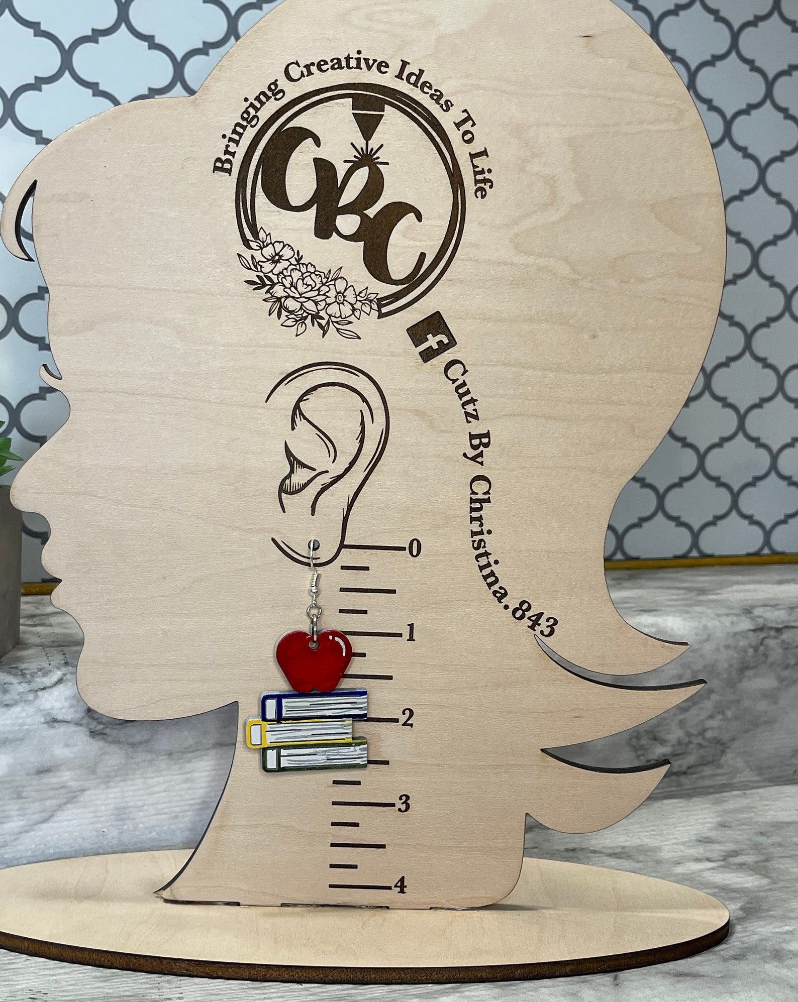 Earring Head Display Stand Laser Cut Earring Display - Etsy