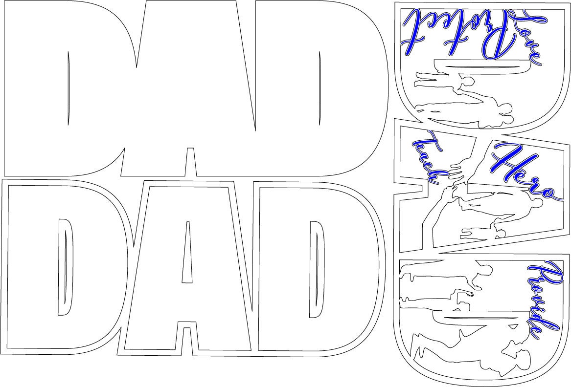 Digital File DAD Sign Laser Cut File Laser Cut Father's Day File Father ...