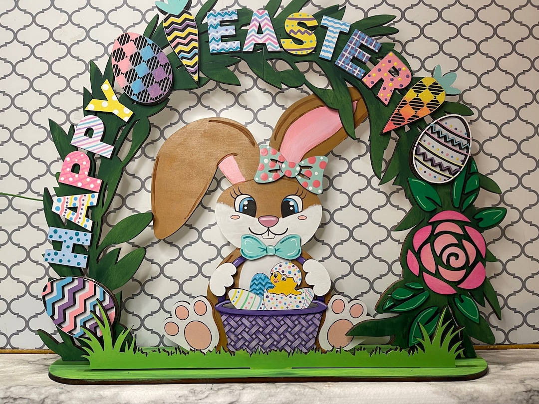 Digital File Easter Stand Easter Deco Laser Cut File Easter Design - Etsy