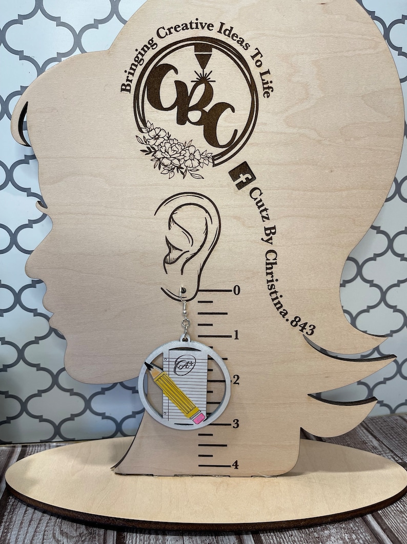 Earring Head Display Stand Laser Cut Earring Display - Etsy