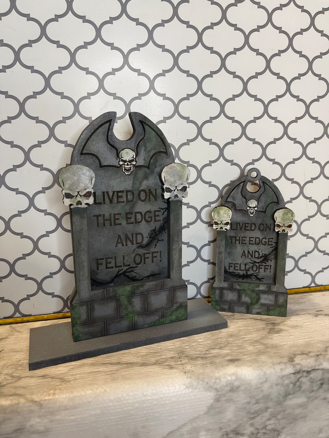 Digital File Tombstone Lived on the Edge Halloween Decor Laser - Etsy