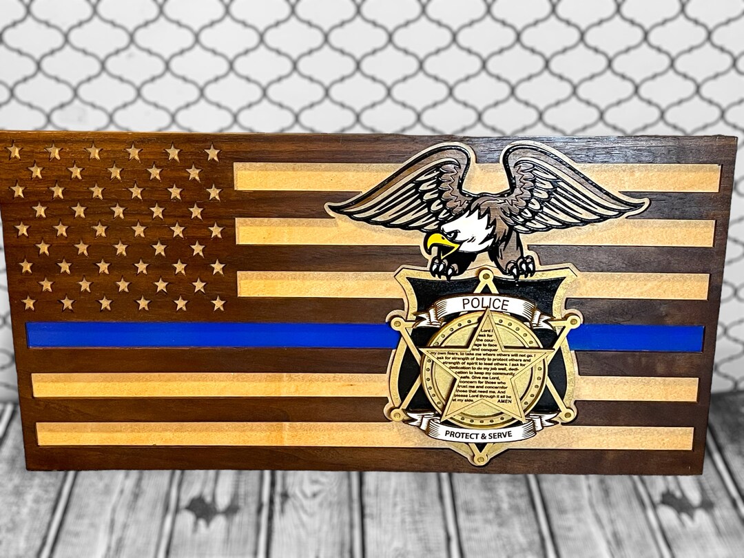 Police Flag Laser Cut File: Multi-layered Design (digital Download) - Etsy