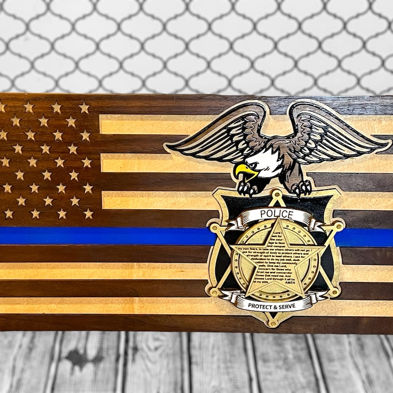 Wooden Police Flag - Etsy