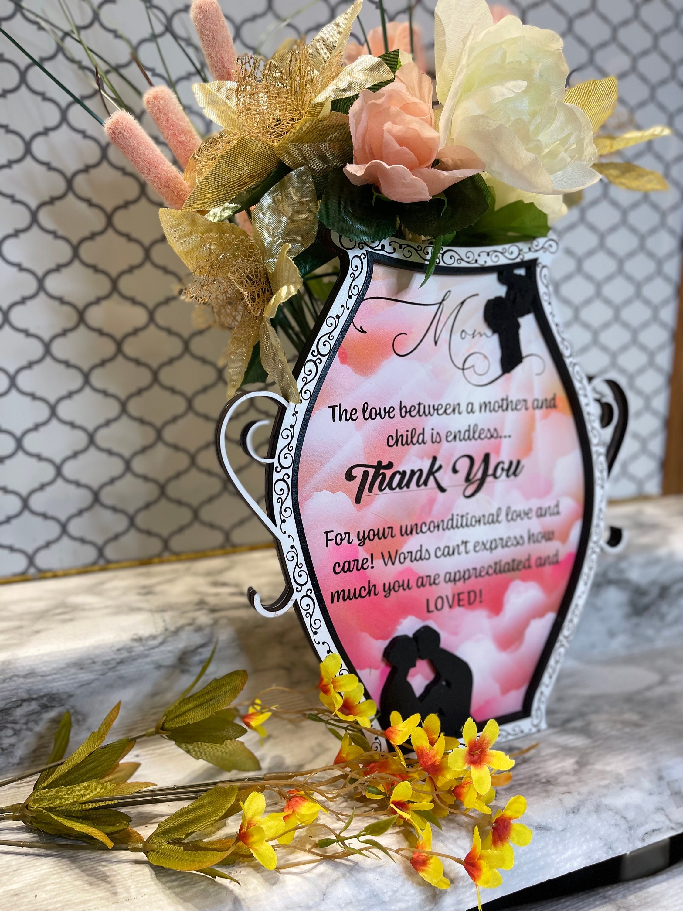 Digital File Mother's Day Gift Mother's Day Vase - Etsy