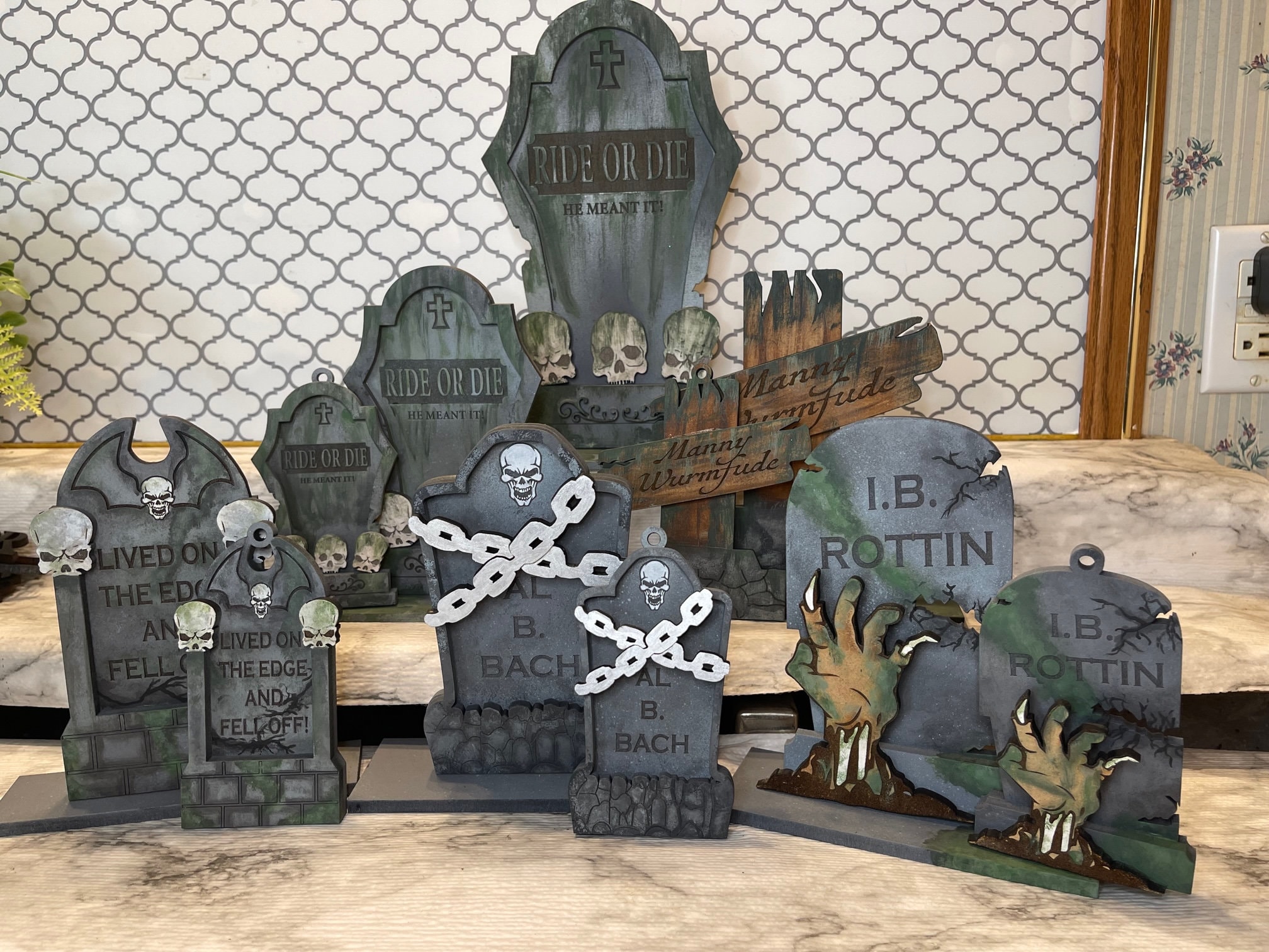 Digital File Tombstones Laser Cut File Halloween Tombstones - Etsy Canada