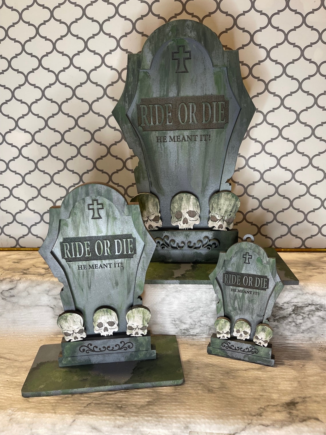 Halloween Tombstones Laser Cut File: Silly Tombstone Designs (digital ...