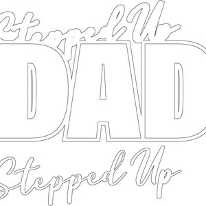 Digital File DAD Sign Laser Cut File Laser Cut Father's Day File Father ...