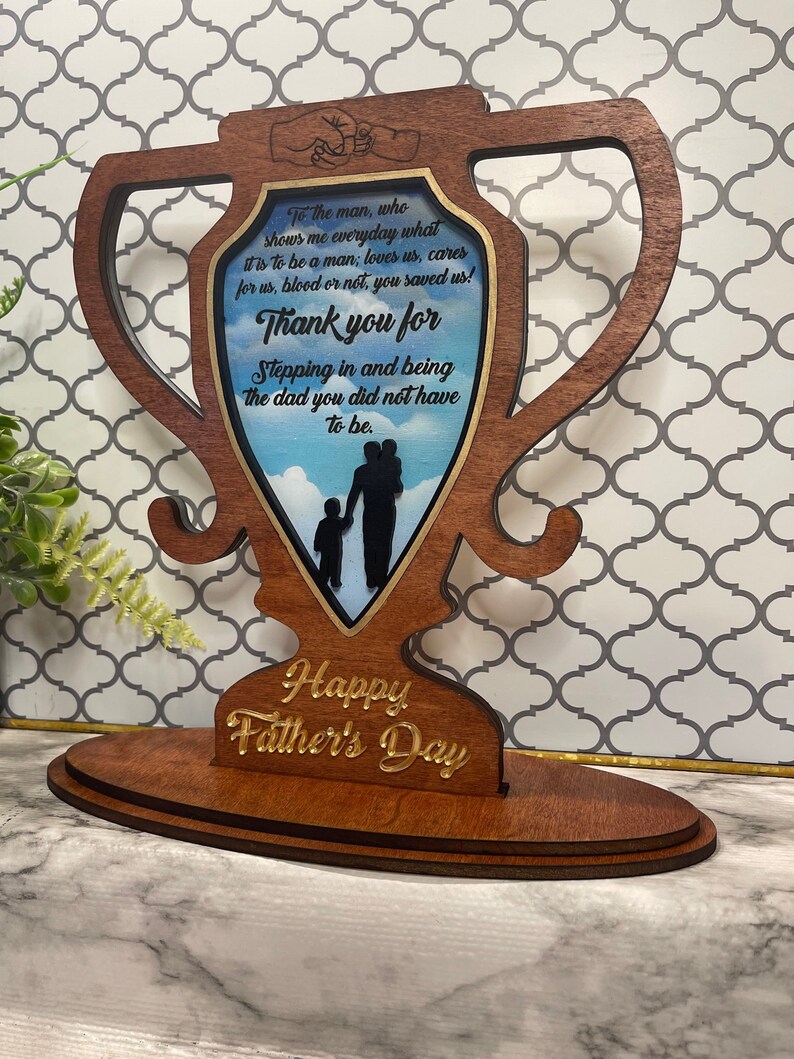 Digital File Dad Trophy Father Gift Father's Day - Etsy