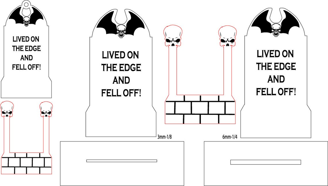 Laser Cut Halloween Tombstone File: Spooky Decor (SVG, PDF) - Etsy