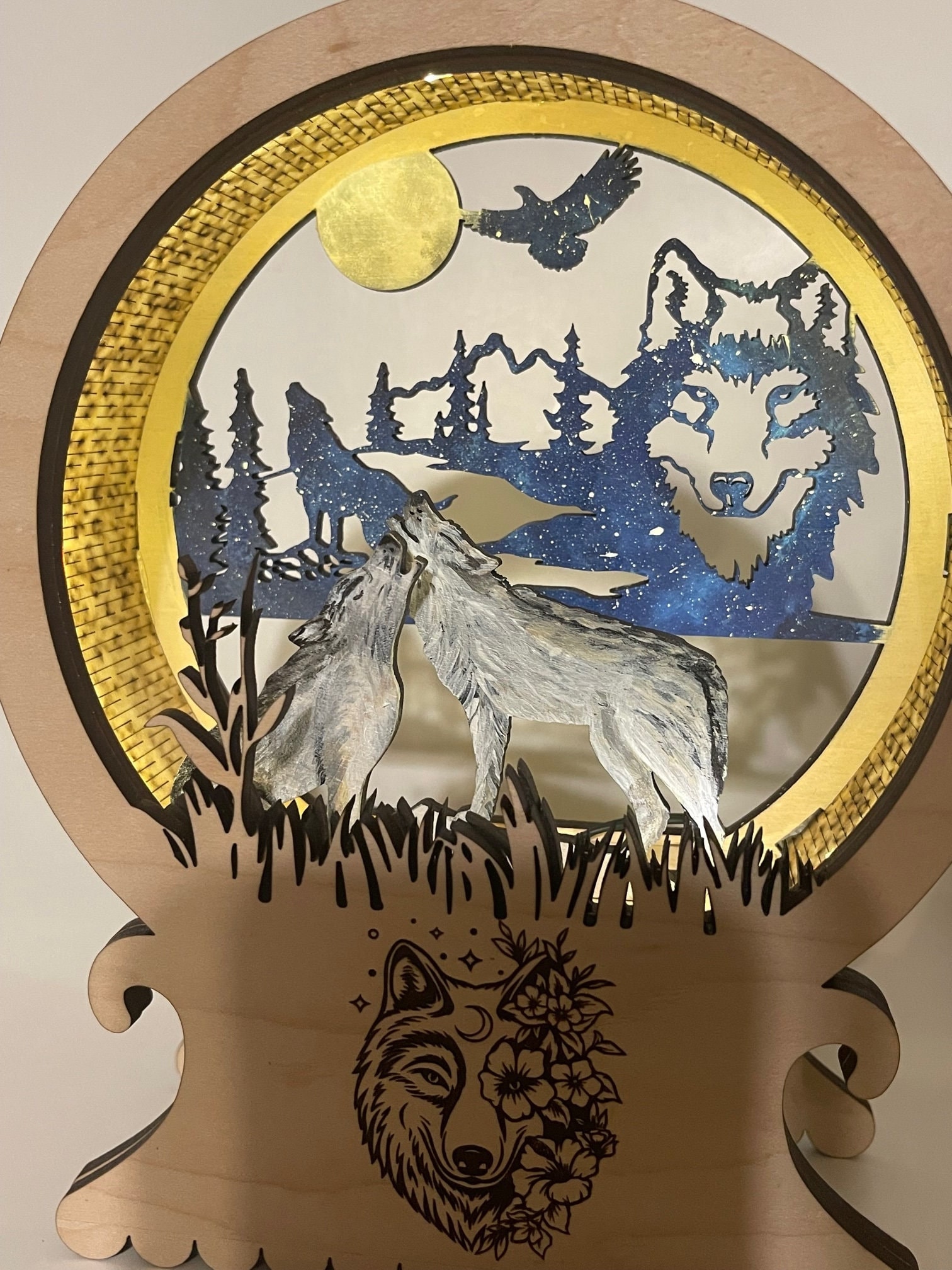 Digital File Snowglobe Wolf Theme Snowglobe Laser Cut Snow Globe - Etsy