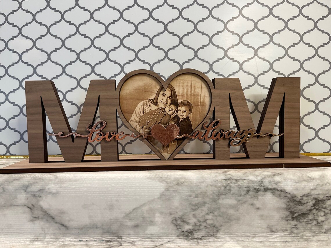 Digital File MOM Stand With Photo Mother's Day Birthday - Etsy