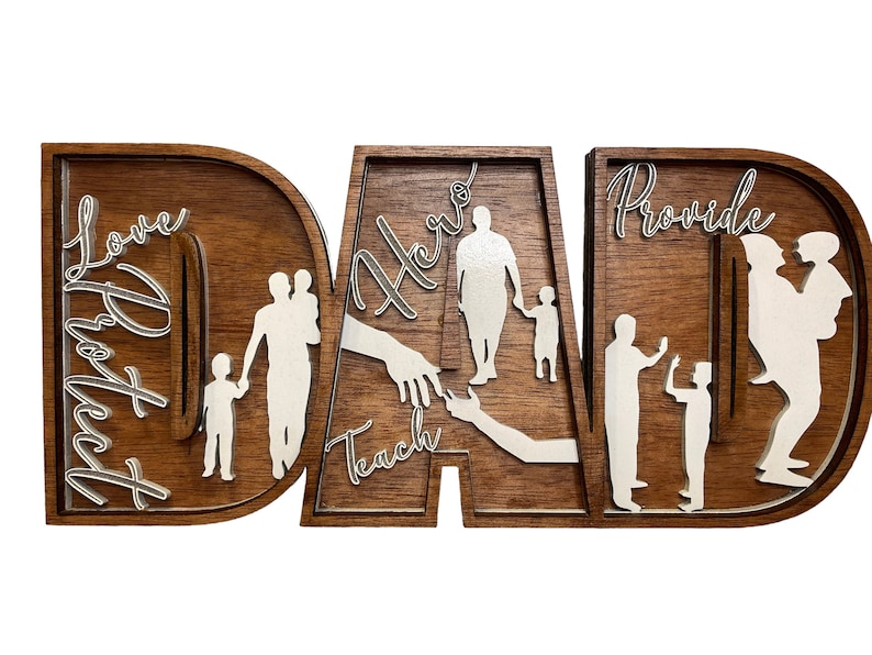 3D Layered DAD Sign Laser Cut File (digital Download) - Etsy