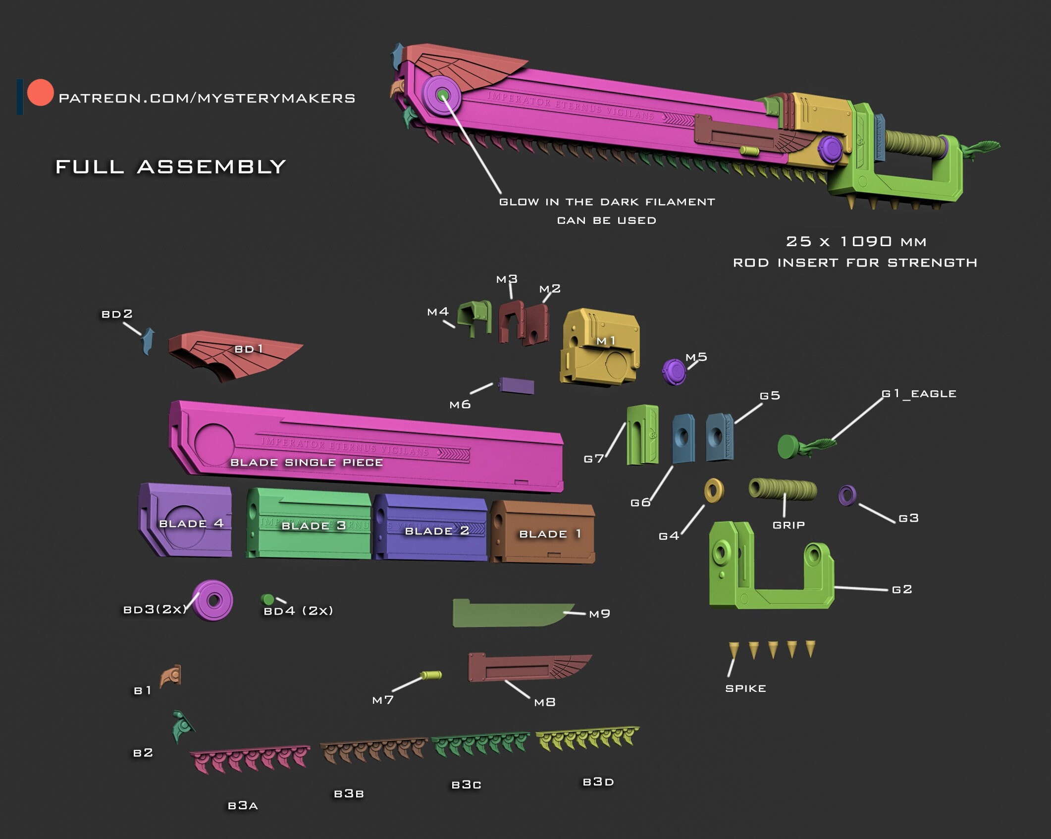 Warhammer 40K Chainsword 3D Print KIT Version Life-size - Etsy Australia