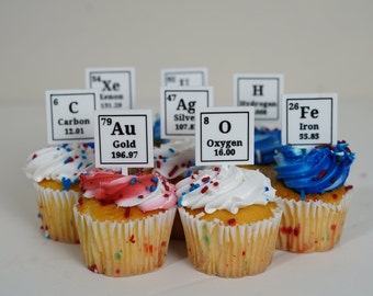Periodic Table of Elements Cake Decorations - Etsy Australia