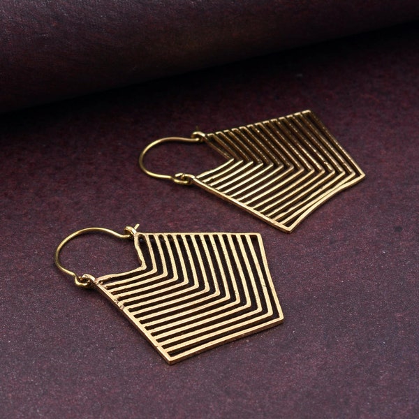 Triangle Earrings - Etsy
