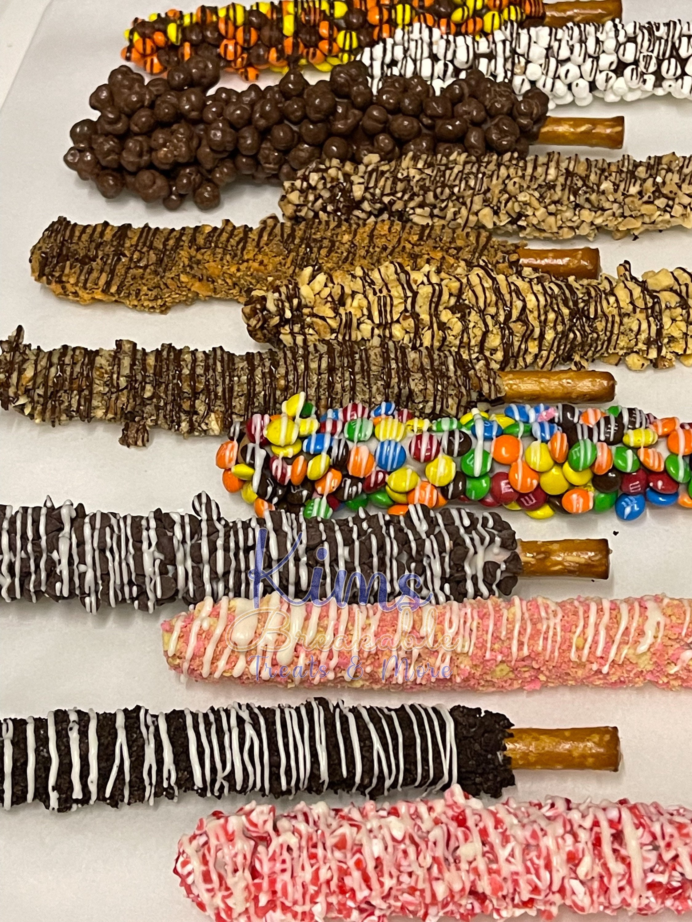 Gourmet Chocolate Covered Candy Pretzel Rods - Etsy