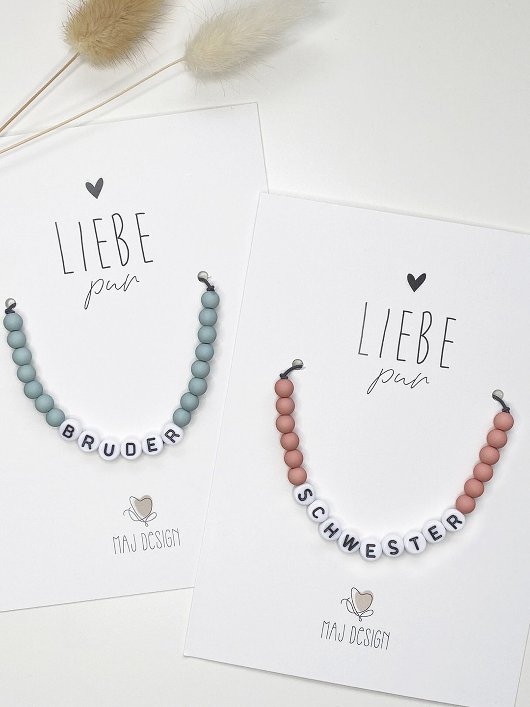 Sibling Bracelet I Brother Sister Pearl Bracelet I Sibling Love I ...