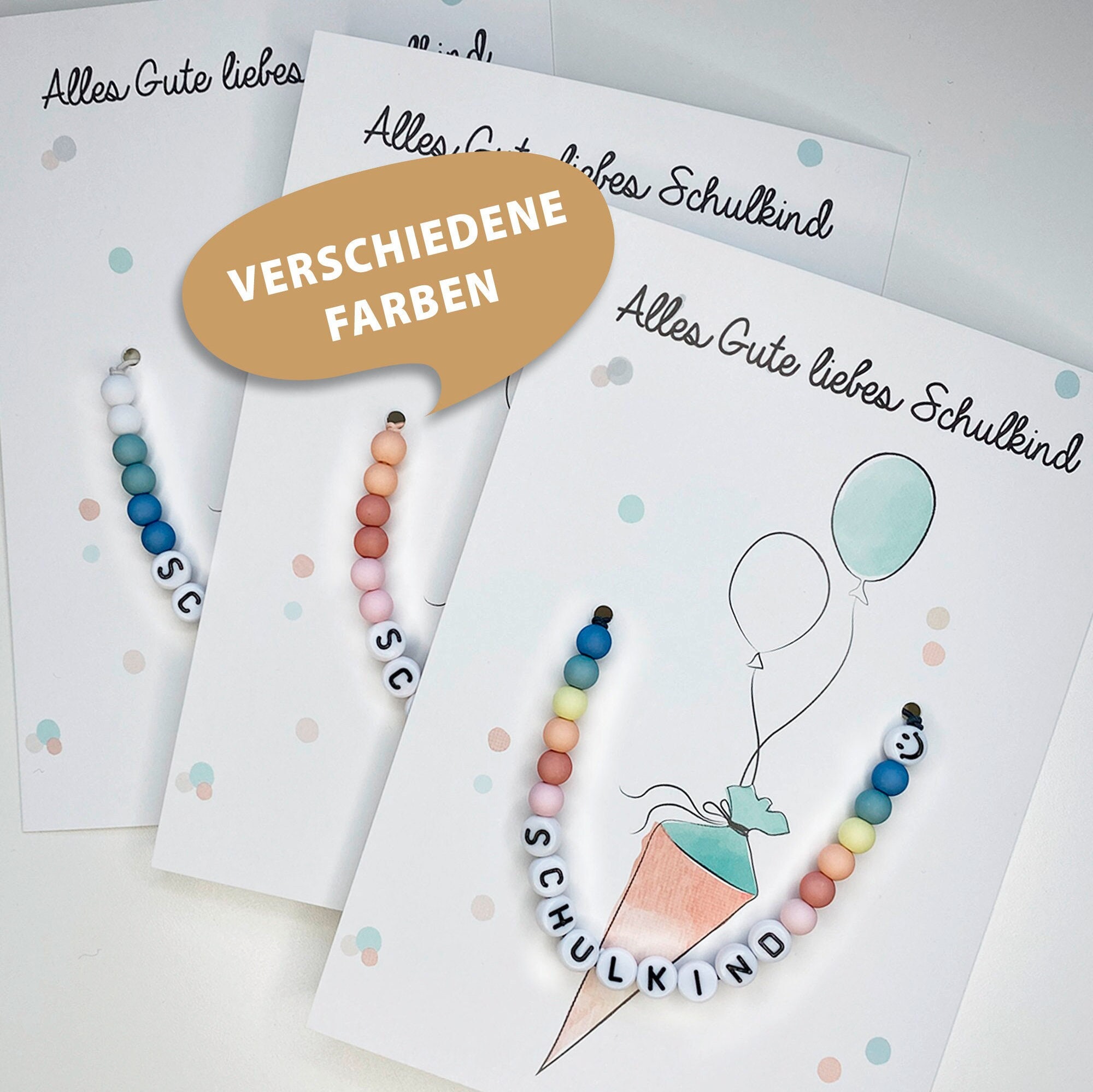 Armband Schulkind I Multicolor Perlenarmband I Buchstaben I - Etsy.de
