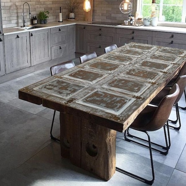 Distressed Table - Etsy