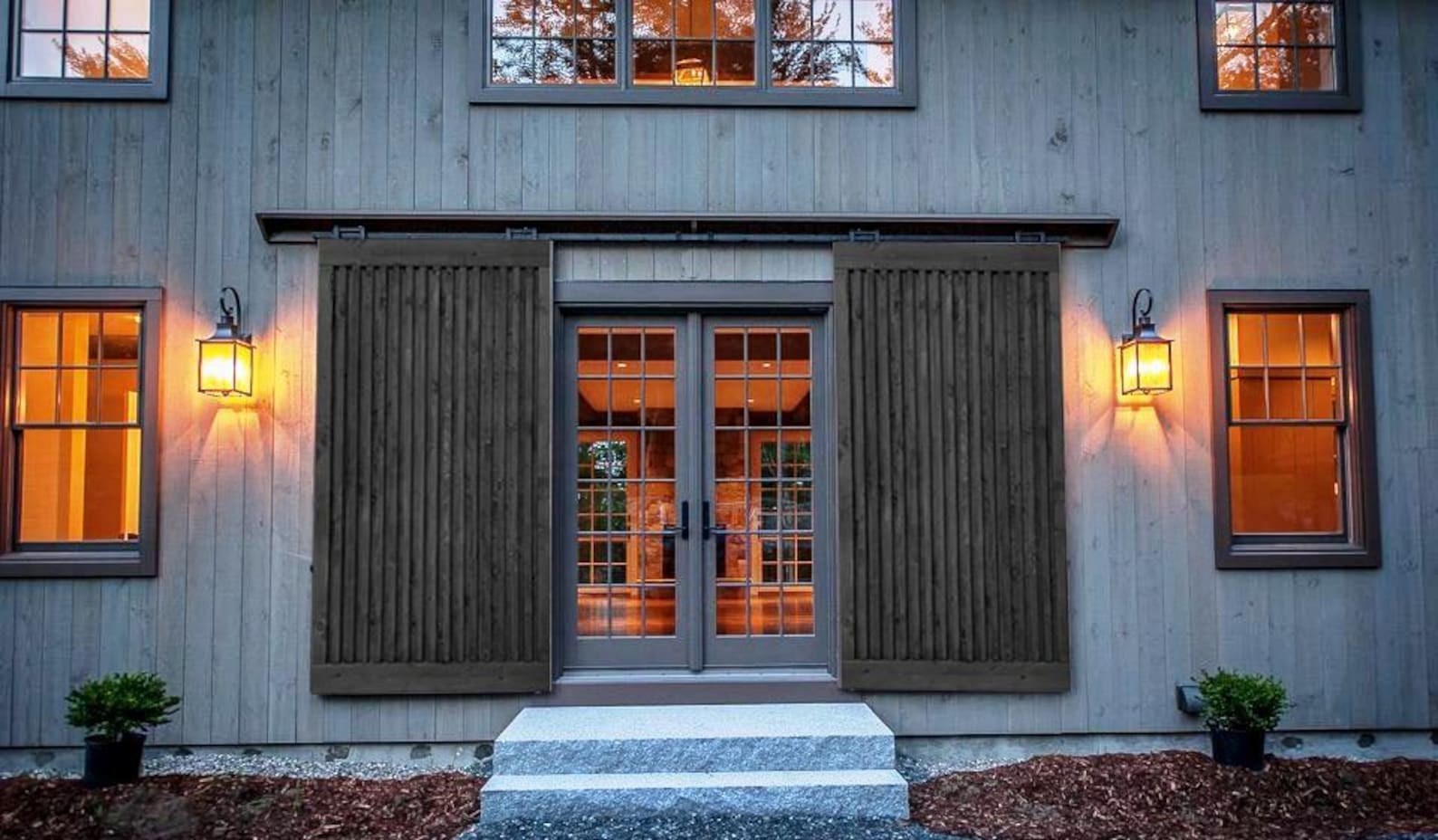 Modern Slat Barn Door: Custom Size Mid-century Ribbed Door - Etsy