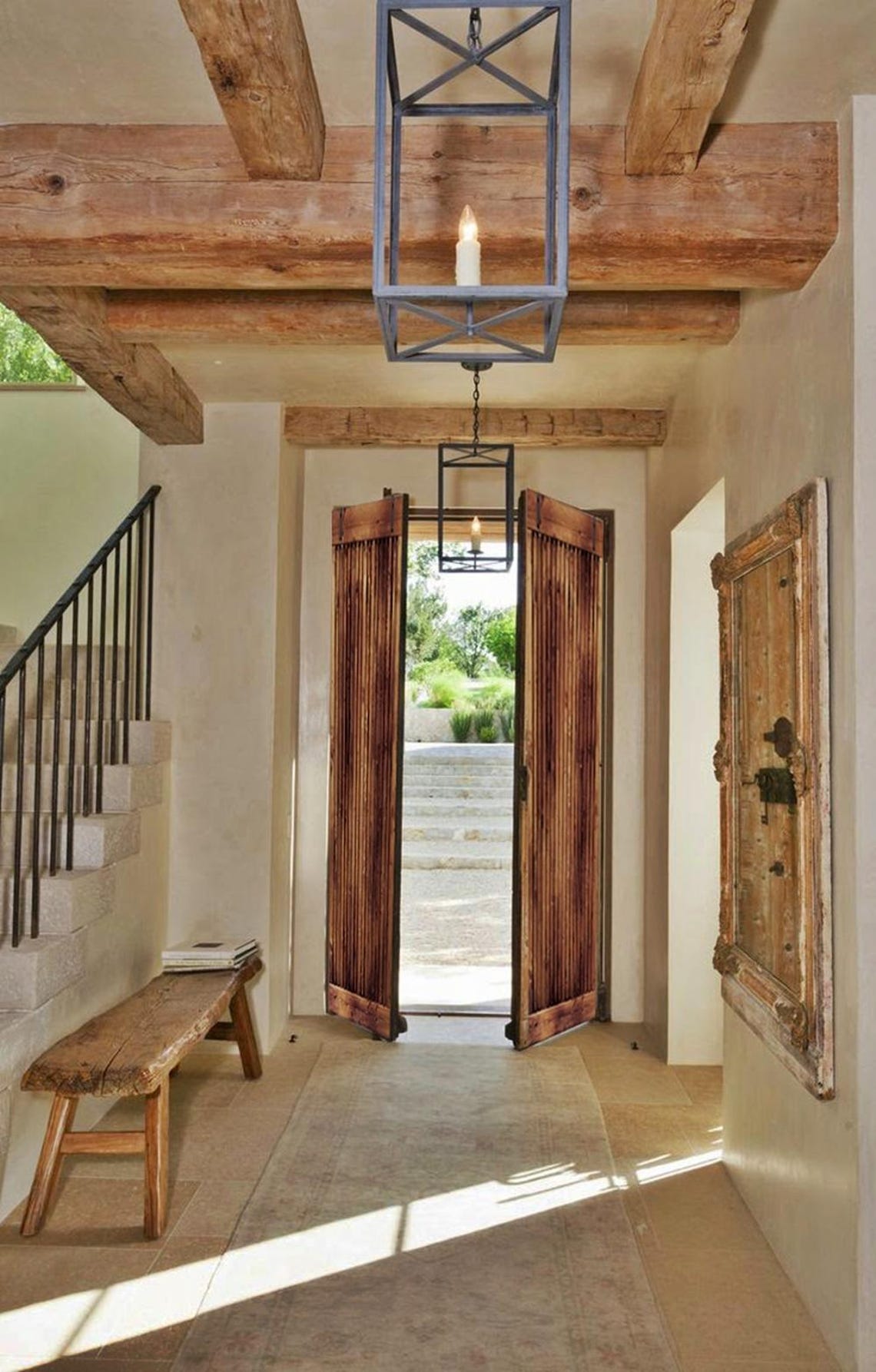 Handcrafted Ribbed Barn Door: Custom Slatted Wood, Interior-exterior - Etsy