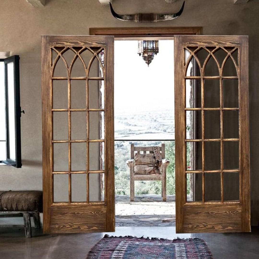 Antique French Doors: Custom Rustic Interior/exterior Wooden Door - Etsy