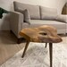 Live Edge Rustic Coffee Table Wooden Leg Coffee Table Custom - Etsy