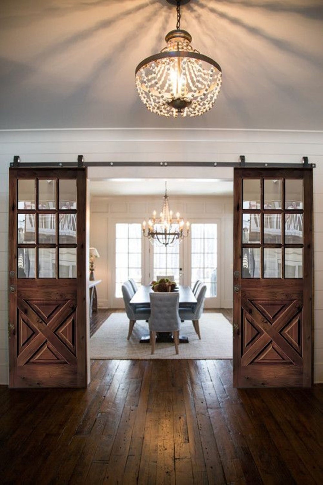 Antique Vintage French Doors, Rustic Interior Exterior Window Door ...