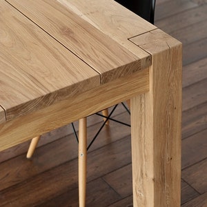 Parsons Table, Wood Base Tables, Rustic Farmhouse Table With Trestle ...