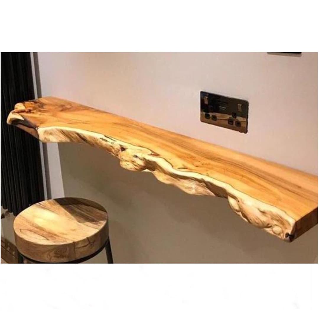 Industrial Floating Bar Table: Wall Hanging Breakfast Drinks Bar - Etsy