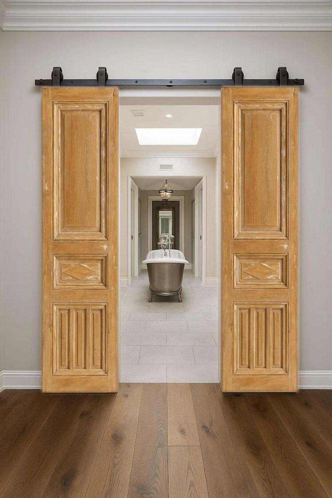 Handcrafted Solid Wood Rustic Barn Door, Farmhouse Entry - Etsy